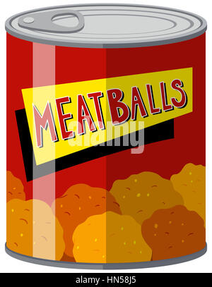 Tin Can of Meatballs Stock Photo - Alamy