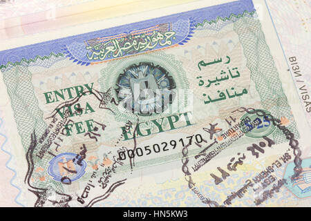 passport with egyptian visa and stamps Stock Photo: 50694016 - Alamy
