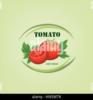 Tomato label. Vegetable logo. Retro sticker of natural product tomatoes Stock Vector Image & Art ...