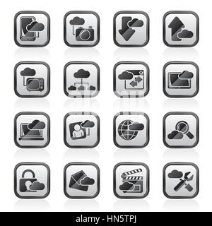 cloud services and objects icons Stock Vector Image & Art - Alamy