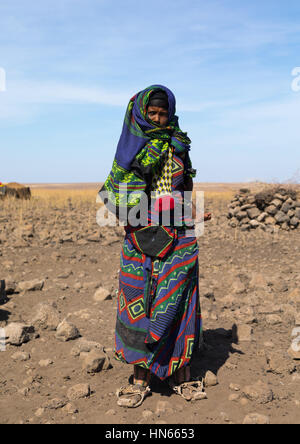 Portrait of an Issa tribe woman, Afar region, Yangudi Rassa National ...