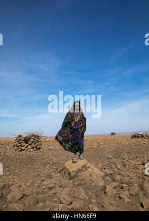 Portrait of an Issa tribe girl, Afar region, Yangudi Rassa National ...
