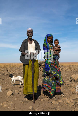 Portrait of an Issa tribe family, Afar region, Yangudi Rassa National ...
