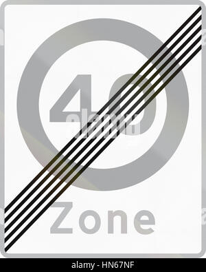 Zone 40 road sign illustration Stock Photo - Alamy