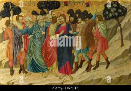 'The Betrayal of Christ' by Ugolino di Nerio depicts the moment of ...
