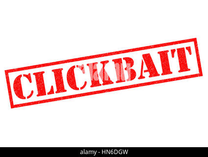 CLICK BAIT red Rubber Stamp over a white background Stock Photo - Alamy