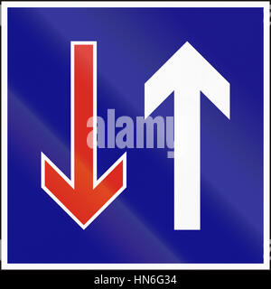 Hungarian regulatory road sign - Priority road Stock Photo - Alamy