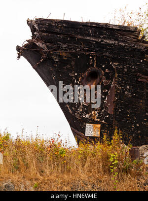 The La Merced, a four masted schooner, scuttled and used as a ...