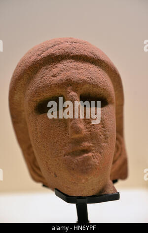 Statue head. Al-'Ula. 3rd-4rd century BCE. Sandstone. National Museum ...
