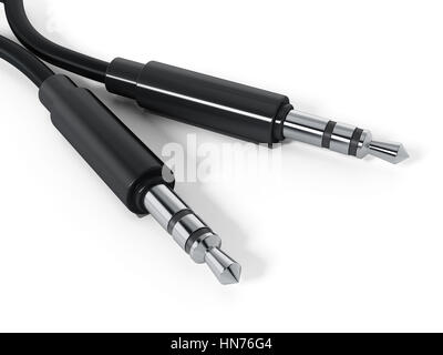 Guitar cable jacks isolated on white background Stock Photo - Alamy