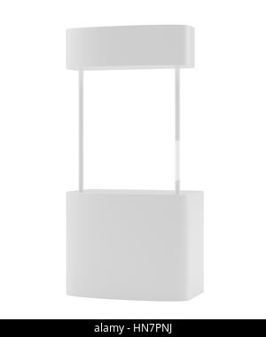 Promotion counter, Retail Trade Stand Isolated on the white background ...