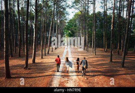 Friends Walking Exploring Outdoors Concept Stock Photo - Alamy