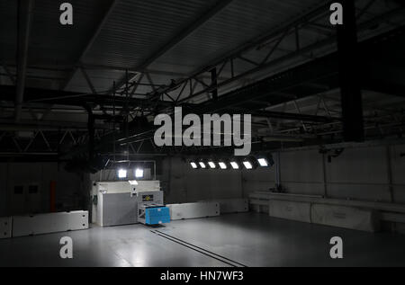 General view of inside the crash test facility at Thatcham Research ...