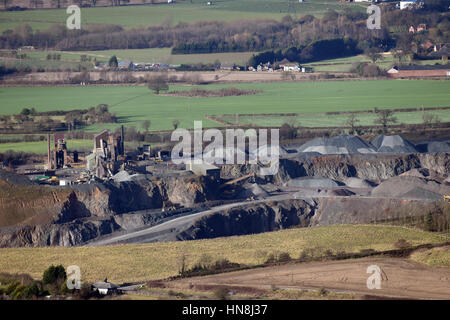 Breedon Aggregates Quarry at Leaton in Shropshire Stock Photo - Alamy