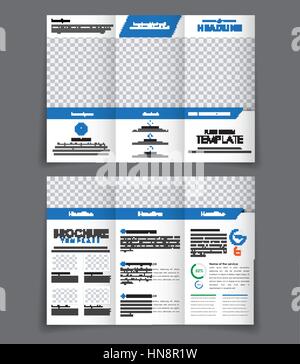 Vector modern tri-fold brochure design template Stock Vector Image ...
