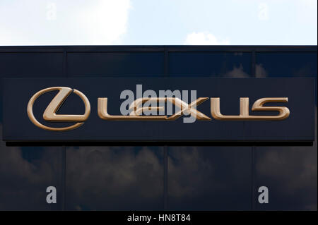 Sign with logo for Toyota on a building in Oakland, California ...