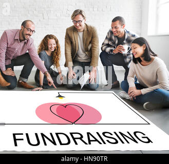Fundraising Support Heart Icon Concept Stock Photo - Alamy