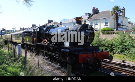 GWR 7800 Class 7827 Lydham Manor working at Paignton as part of ...
