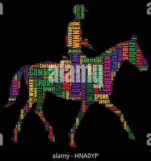 Equestrian word cloud concept. Vector illustration Stock Vector Image ...