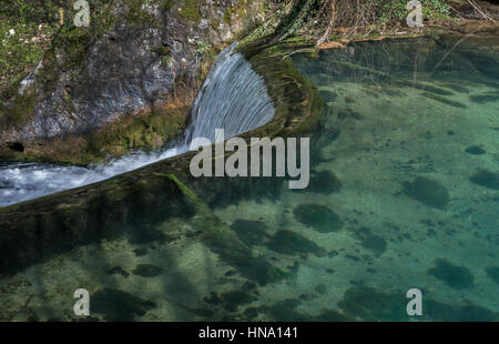 Semicircular dam with small lake that cause waterfall 01 Stock Photo ...