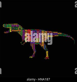 Raptor Typography word cloud colorful Vector illustration Stock Vector ...