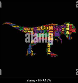 Raptor Typography word cloud colorful Vector illustration Stock Vector ...