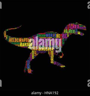 Raptor Typography word cloud colorful Vector illustration Stock Vector ...