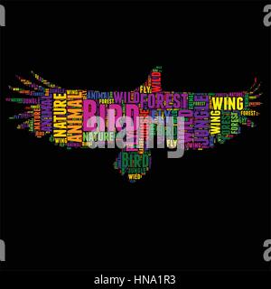 Bird Typography word cloud colorful Vector illustration Stock Vector ...