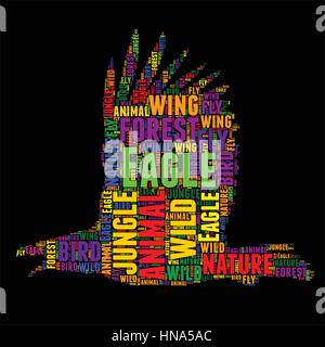Eagle Typography word cloud colorful Vector illustration Stock Vector ...
