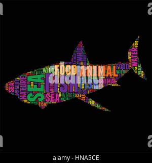 Fish Typography word cloud colorful Vector illustration Stock Vector ...