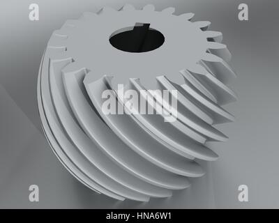 Convex helical gear with involute profile toothing Stock Photo - Alamy