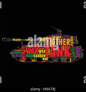 tank Typography word cloud colorful Vector illustration Stock Vector ...