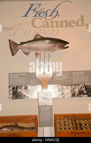 Fishing exhibit, Columbia River Maritime Museum, Astoria, Oregon Stock ...