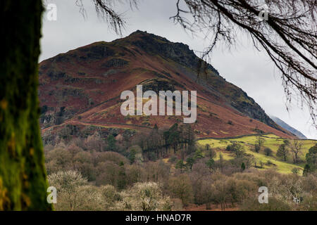 Helm Crag seen from the Allan Bank to Silver Howe trail, Grasmere, Lake ...