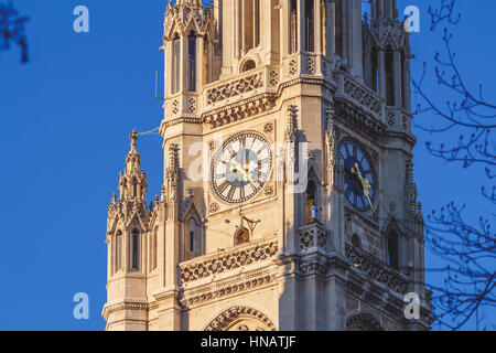clock tower, Austria, Vienna Stock Photo: 76178738 - Alamy