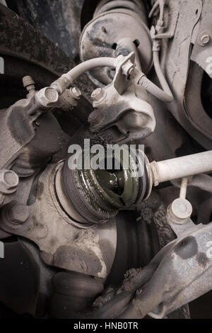 damage of rubber cover in front suspension Stock Photo - Alamy