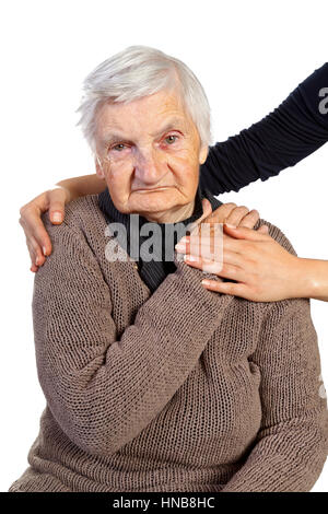 Portrait of an bored retired elderly hoping for help Stock Photo - Alamy