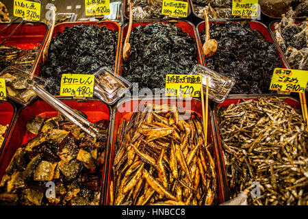 dried fish shop at Nishiki Food Market, Kyoto, Japan Stock Photo - Alamy