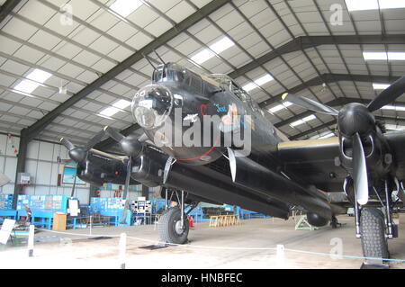 Just Jane nose art - RAF Avro Lancaster BI bomber of WW2 Stock Photo ...