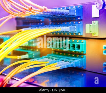 Optical Fiber communication Distribution point Stock Photo - Alamy