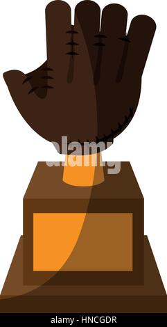 baseball trophy icon over white background. vector illustration Stock ...