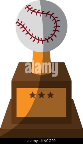 baseball trophy icon over white background. vector illustration Stock ...