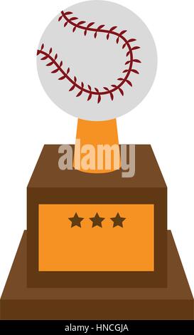 baseball trophy icon over white background. vector illustration Stock ...