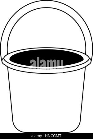 bucket icon over white background colorful design vector illustration ...