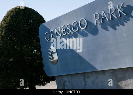A logo sign outside of the headquarters of Genesco in Nashville ...