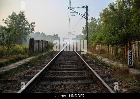Rural train line running through Kerala, India Stock Photo - Alamy