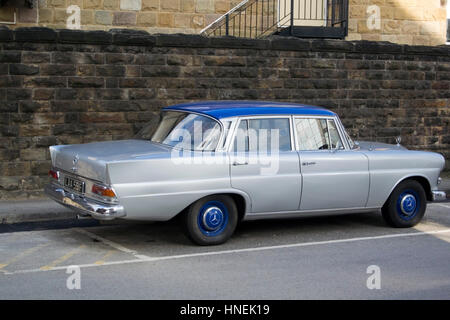1967 Silver and Blue Mercedes Benz Series 123 Saloon Car Stock Photo ...