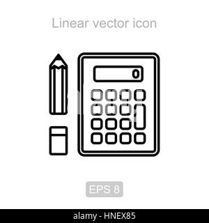 calculator and pencil Stock Vector Image & Art - Alamy