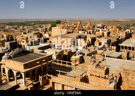 Panoramic view skyline of Jaisalmer Fort, Jaisalmer, Rajasthan, India ...