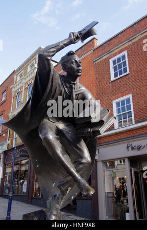 Guildford, the Surrey Scholar statue. - Guildford, United Kingdom : May ...